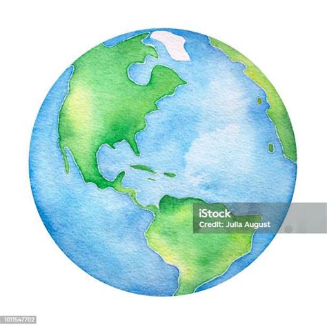 행성 지구 물 컬러 일러스트입니다 생명 자연 재단 생태학 국제 행사의 상징 지구본에 대한 스톡 벡터 아트 및 기타 이미지 지구본 수채화 행성 지구 Istock