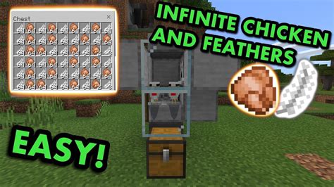 Simple 1 21 Automatic Chicken Farm Tutorial In Minecraft Bedrock Mcpe Xbox Ps4 Switch Windows10