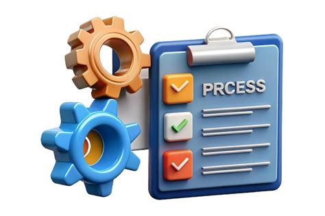 Workflow Concept Checklist And Gear Vector Design For Efficient