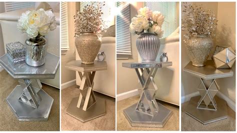 Glam End Tables Using Dollar Tree Wood Decor Dazzling Designs By