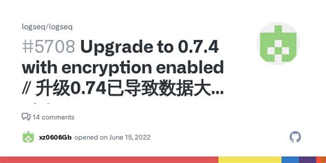 Upgrade To 074 With Encryption Enabled 升级074已导致数据大量丢失 A Large