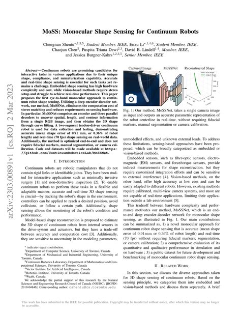 pdf moss monocular shape sensing for continuum robots