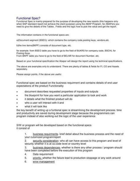 Sap Sd Functional Specification Document A Comprehensive Guide