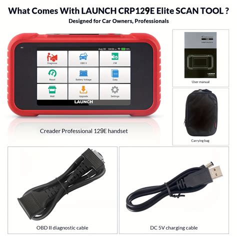 Launch X431 Crp129e Obd2 Scanner Abs Srs Eng At Auto Diagnostic Tools Tpms Dpf Oil Sas Epb Bms