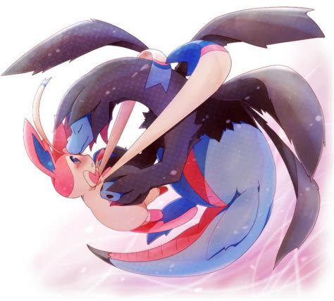 Sylveon And Hydreigon By Azuma Minatsu Pokemon Cute Pokemon Wallpaper Pokemon Eeveelutions