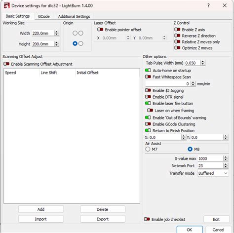 Error Unsupported Or Invalid G Code Lightburn Software Questions Lightburn Software Forum
