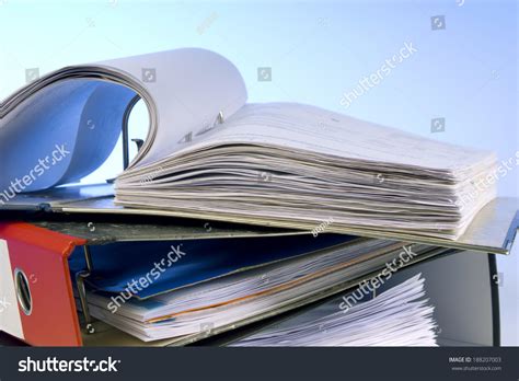 Open File Folder On Stack Folders Stock Photo 188207003 Shutterstock