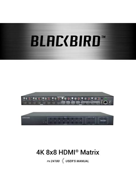 4k 8x8 Hdmi Matrix Users Manual Product Pn 24180 Control Guide
