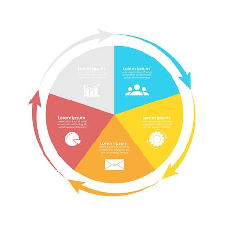 Premium Vector Vector Circle Chart Infographic Template For Cycle Diagram Graph Web Design