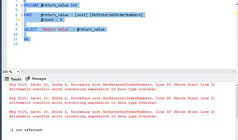 Arithmetic Overflow Error Converting Expression To Data Type Int