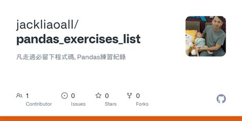 Github Jackliaoall Pandas Exercises List Pandas