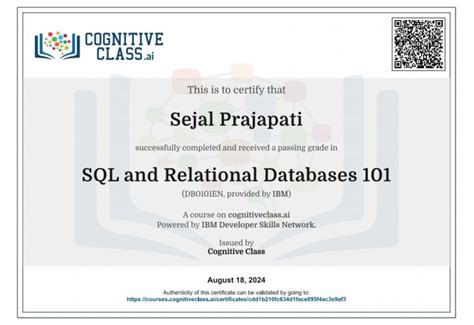 Sejal Prajapati On Linkedin Sql Dataanalysis Certification Datascience