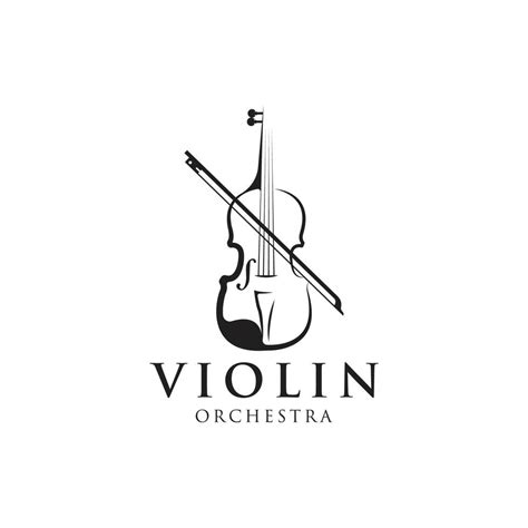 Stylized Violin Icon Logo Vector 13386856 Vector Art At Vecteezy