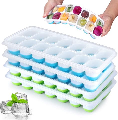 Ice Cube Mold Combo Ice Trays Easy Release Silicone And Flexible 8 Ice