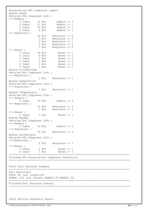 Snake Game On Fpga In Verilog Pdf