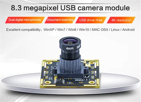 8mp Imx415 Ip Camera Module Board With Microphone Cmos Face Recognition