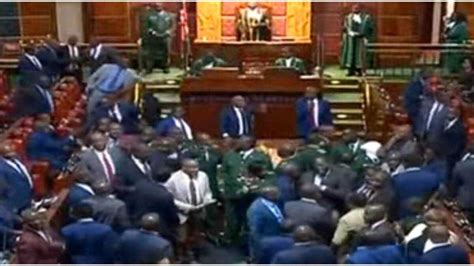 Chaos In Parliament As Budalangi Mp Raphael Wanjala Attempts To Grab Mace After Wetangulas