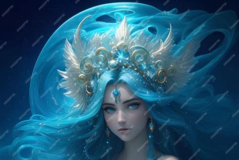Premium Ai Image The Blue Aquarius Mermaid In The Deep Ocean Incredibly Beautiful Ai Generated