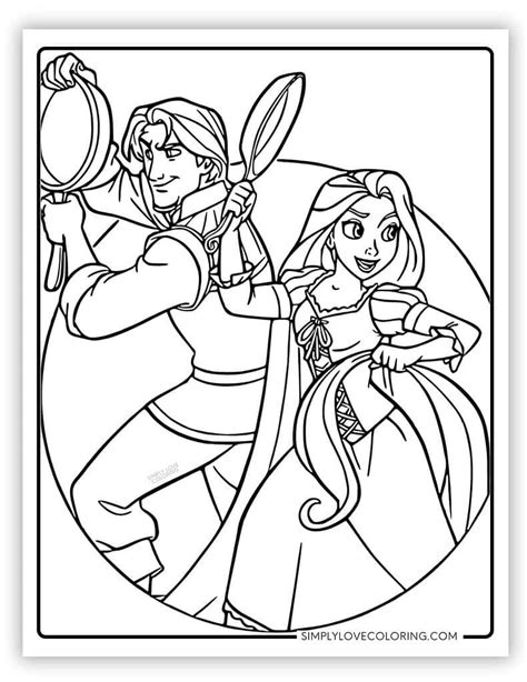 Disney Coloring Pages Rapunzels Frying Pan