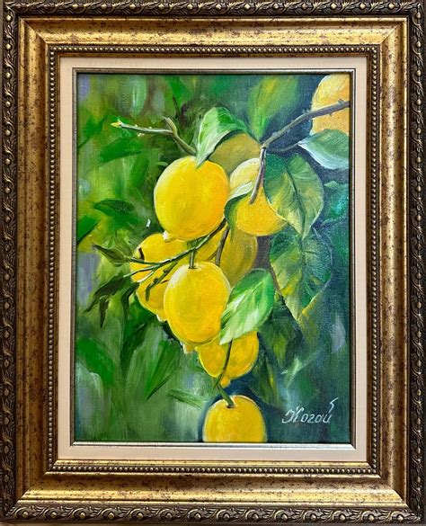 Картина маслом «Лимоны» 40х30 в интернет-магазине Ярмарка Мастеров по ...
