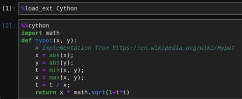 Ipython — Ipythonのcython：エラー：セルマジック ` Cython`が見つかりません
