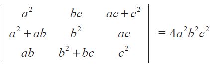 Solved Problems On Determinants