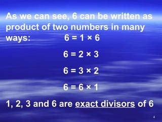 Divisors Factors And Multiples PPT