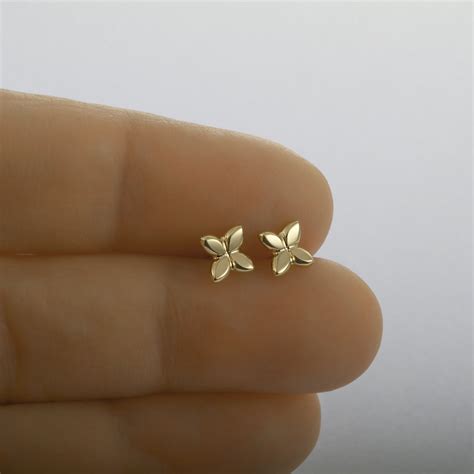 Small 14k Gold Stud Earrings Solid Gold Studs Everyday Gold Ear Studs