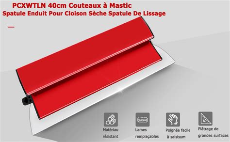 Spatule Enduit Couteau à Enduire 40cm Lame Décrémage Pour Cloison