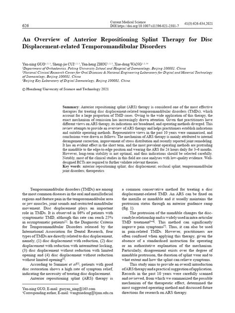 Anterior Repositioning Splint Therapy Pdf Clinical Medicine Anterior Repositioning Splint Therapy Pdf Clinical Medicine