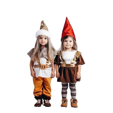 할로윈을 위해 그놈 의상을 입은 어린 소녀와 소년 형제 호박 할로윈 복장 Png 일러스트 및 이미지 에 대한 무료 다운로드 Pngtree