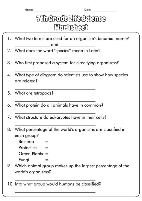 18 7th Grade Science Cells Worksheets Science Worksheets 7th Grade Science Science Cells
