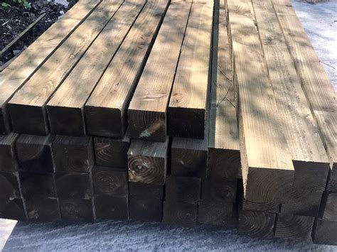 100x100 Redwood Treated 24m Fence Post Cornwall Building Supplies