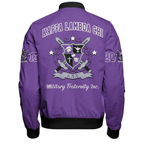 Kappa Lambda Chi Zipper Bomber Jacket Letter Color