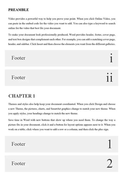 Sections Numbering For Microsoft Word Free Editable Template The Benitalk