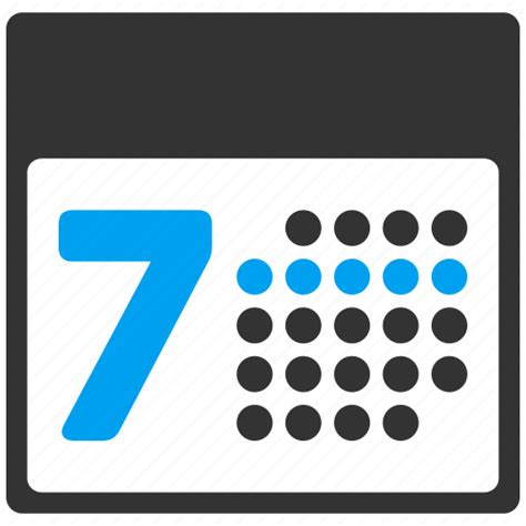 Appointment Calendar Grid Number 7 Rectangular Cells Schedule