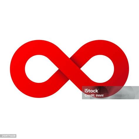 빨간 무한대 기호 기호 그라데이션 색상 고립 된 벡터 일러스트 레이 션 로고 및 기호 모양 무한에 대한 스톡 벡터 아트 및 기타