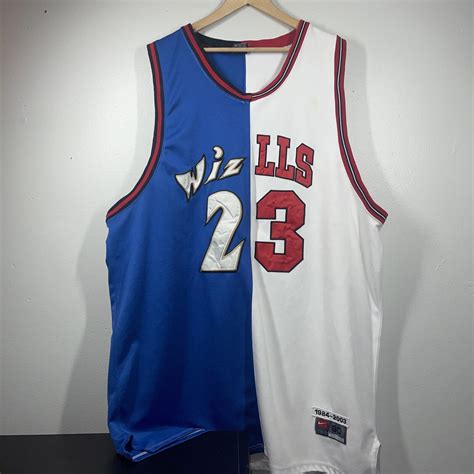 Rare Michael Jordan Wizards Bulls Split Basketball Jordan Jersey 23