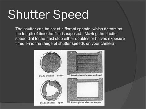 Photography As Aperture Shutter Speed Depth Of Field Ppt