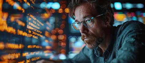 Focused Programmer Working Late At Night Premium Ai Generated Image