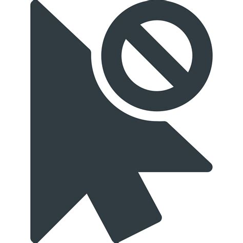Arrow Click Cursor Disable Mouse Pointer Icon Download On Iconfinder
