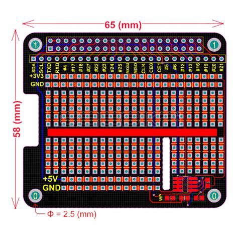 GeeekPi PCS Prototype Hat Breadboard DIY Proto Hat Shield For Raspberry Pi Model B B