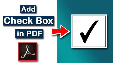 How To Add A Check Box In The Fillable Pdf Form Using Adobe Acrobat Pro