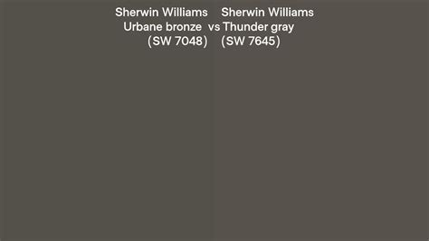 Sherwin Williams Urbane Bronze Vs Thunder Gray Side By Side Comparison