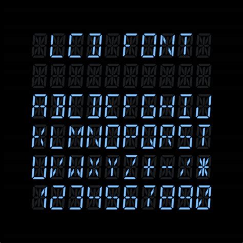 Lcd Font Stock Vectors Istock