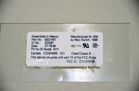 1996 IBM Model M13 Trackpoint II 92G7461 07 19 96 ClickyKeyboards