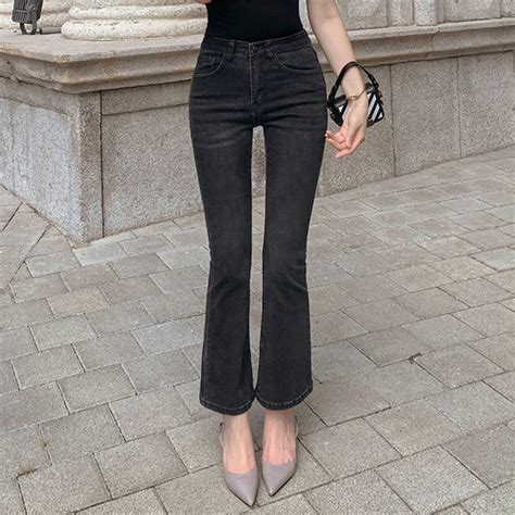 피렌 리뷰극찬템 주문폭주🖤핏보장 스텐 그레이흑청 슬림부츠컷 데님팬츠 가을겨울밴딩스판기모청바지