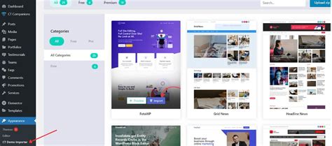 Importing Demo Content If Applicable