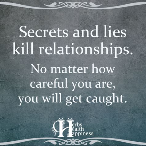 Secrets And Lies Kill Relationships ø Eminently Quotable Quotes