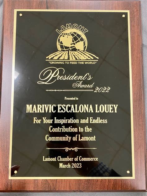 Congratulations Marivic Escalona Louey On The Presidents Award 🥰